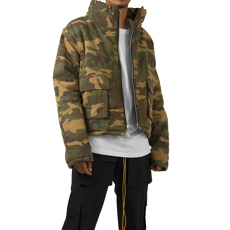 Wholesale Custom Warm Camo Puffer Jackets Army Camouflage Winter Bubble ...