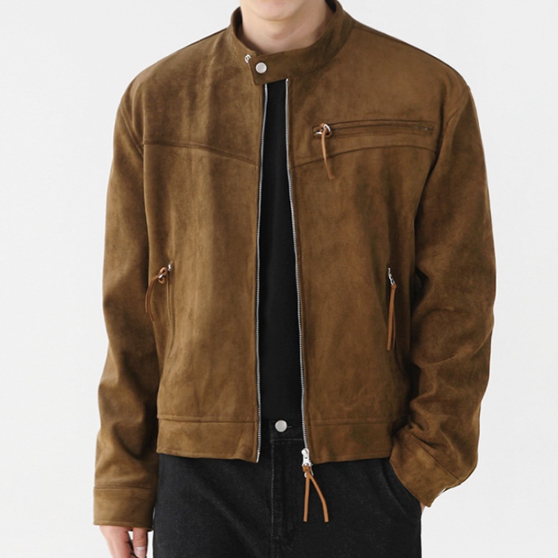 Wholesale Oversize Suede Zip-up Jacket Manufacturer and Wholesale Oversize Suede Zip-up Jacket Manufacturer and